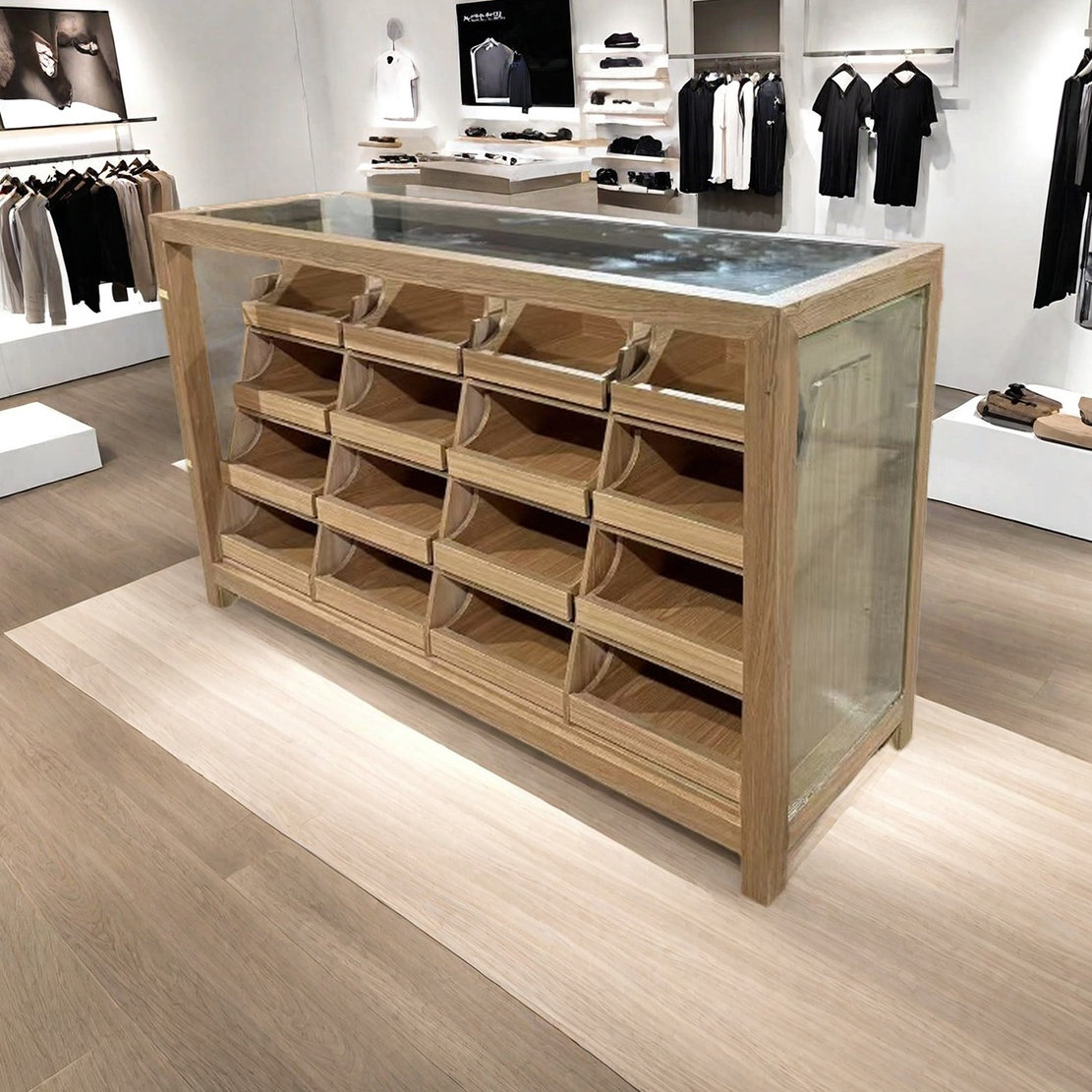 Beicang Home Vintage style display center island cabinet | Wayfair