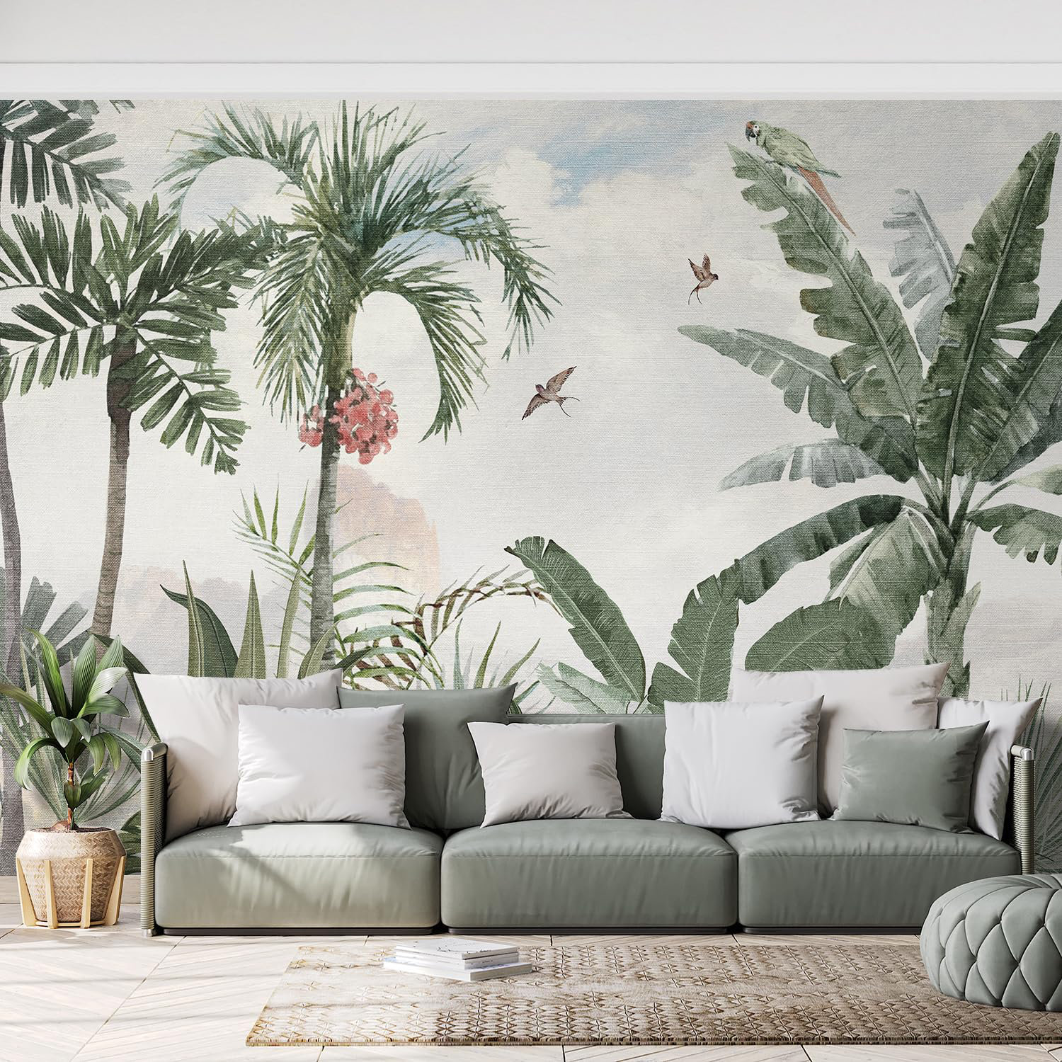 IDEA4WALL Peel & Stick Floral Border | Wayfair