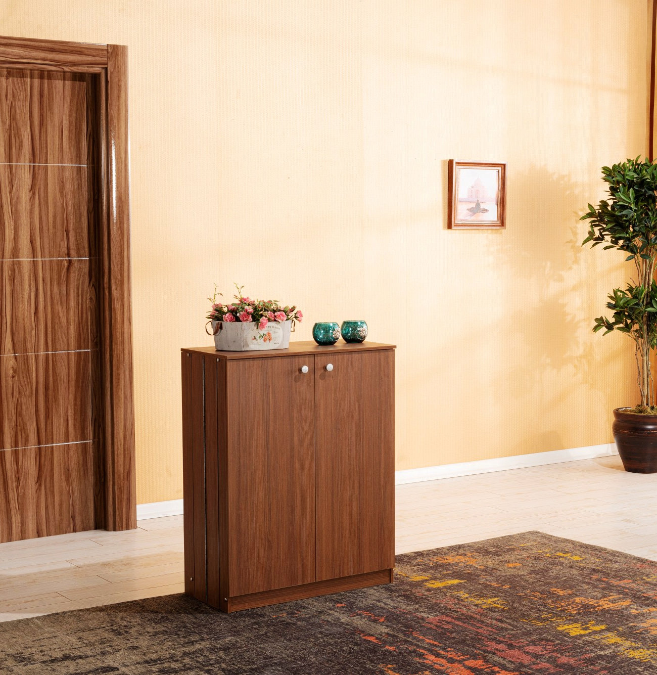 Latitude Run® Shoe Storage, Wood Frame Storage Cabinet, Shoe Storage ...