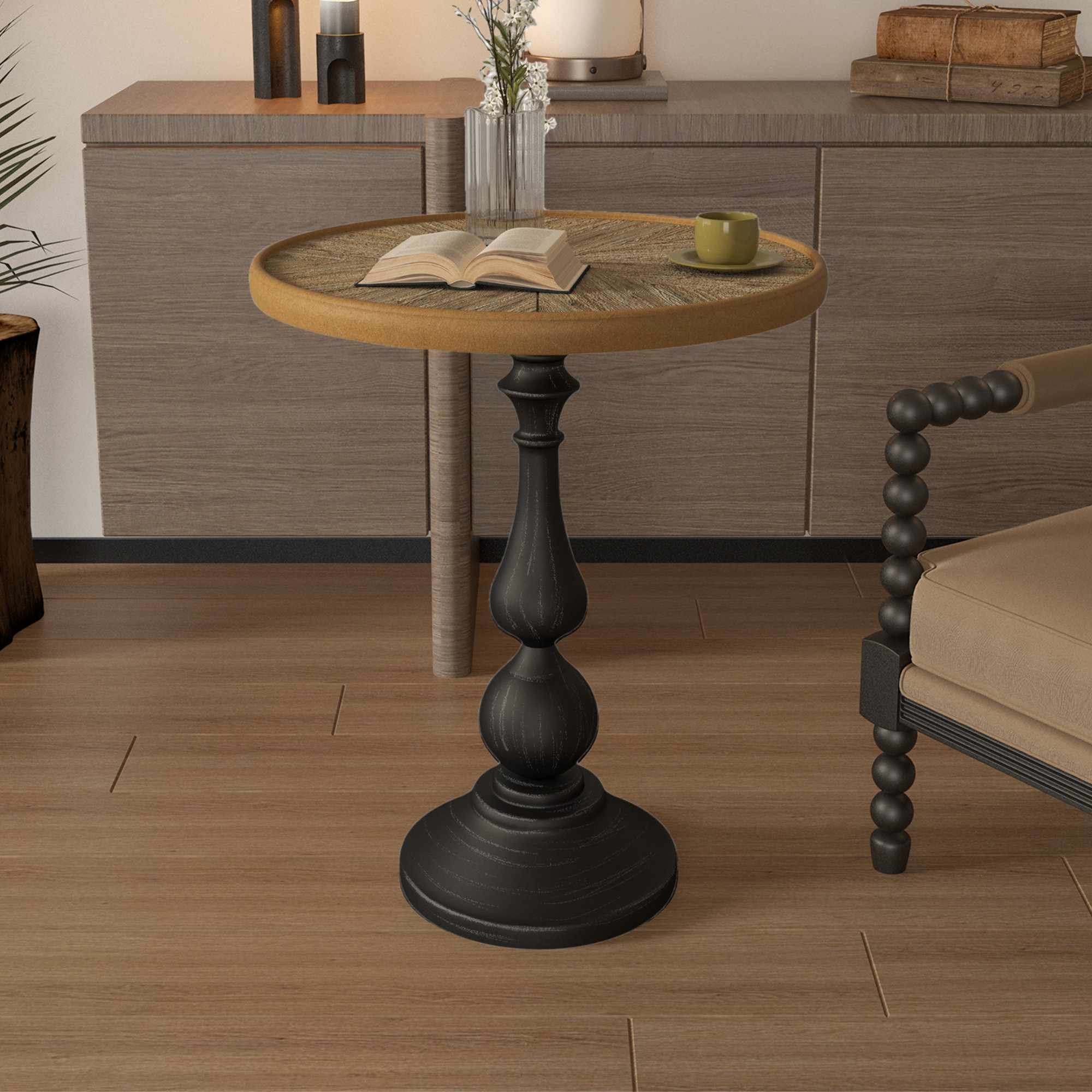 Alcott Hill® Round Pedestal End Table | Wayfair