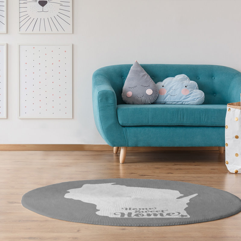 East Urban Home Home Sweet Kenosha Poly Chenille Rug | Wayfair