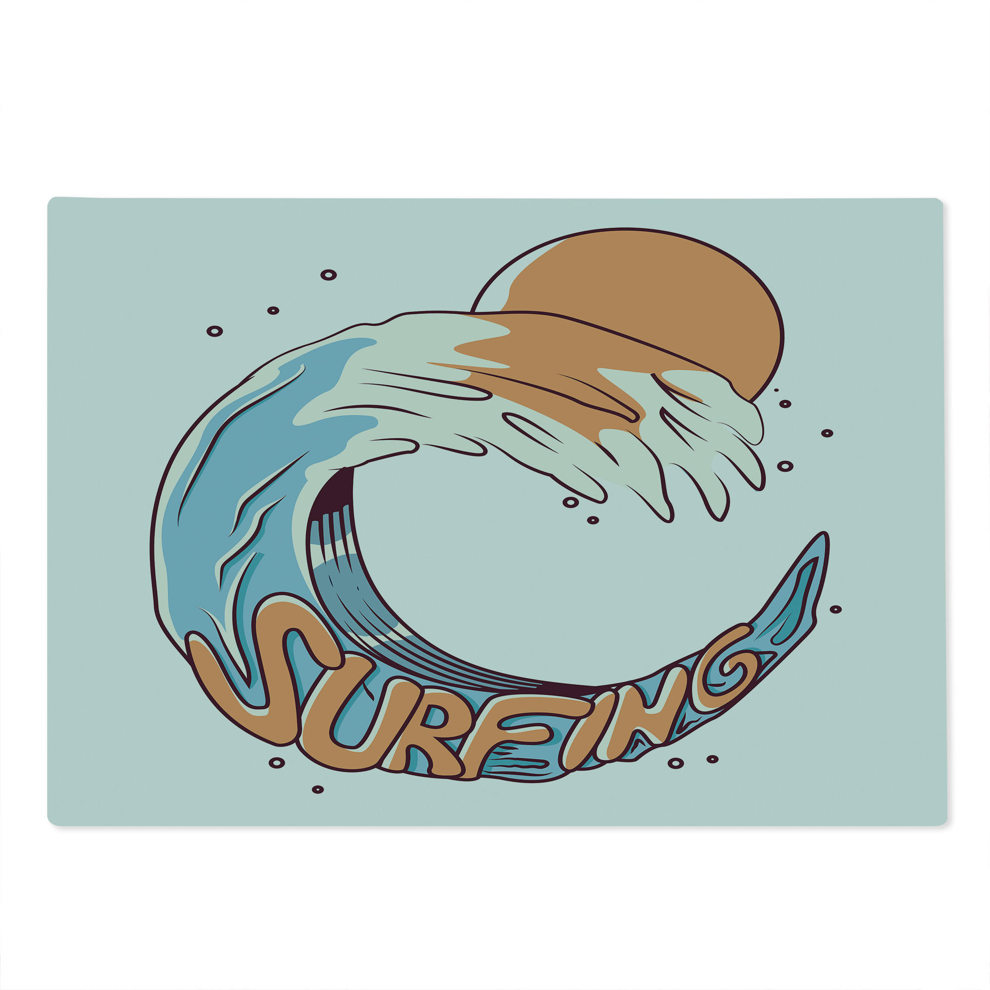 Ambesonne Beach Cutting Board Large Size Surfing Giant Ocean Wave Art ...