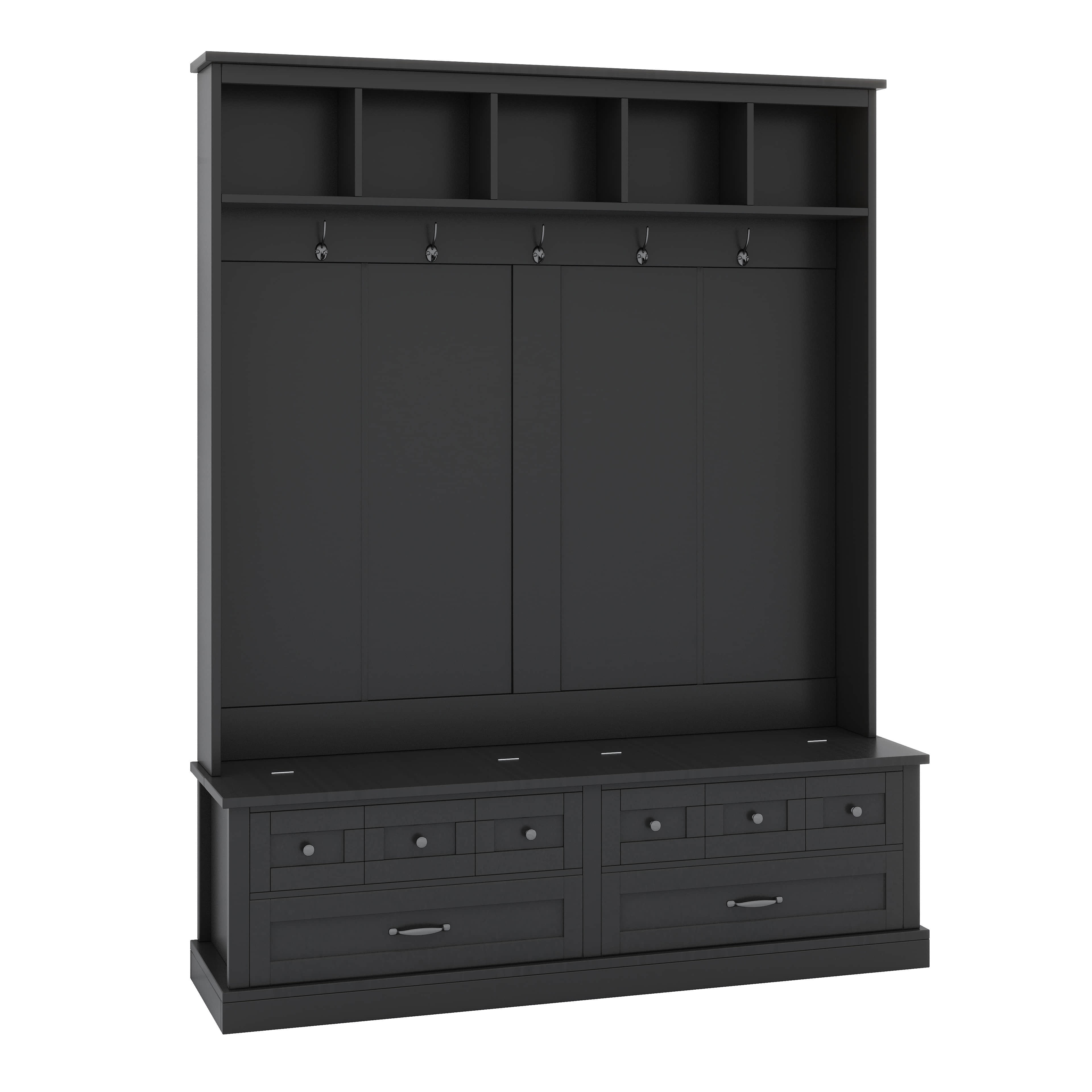Hokku Designs Tree With Storage Bench, Coat Rack Enterway Lift Top ...