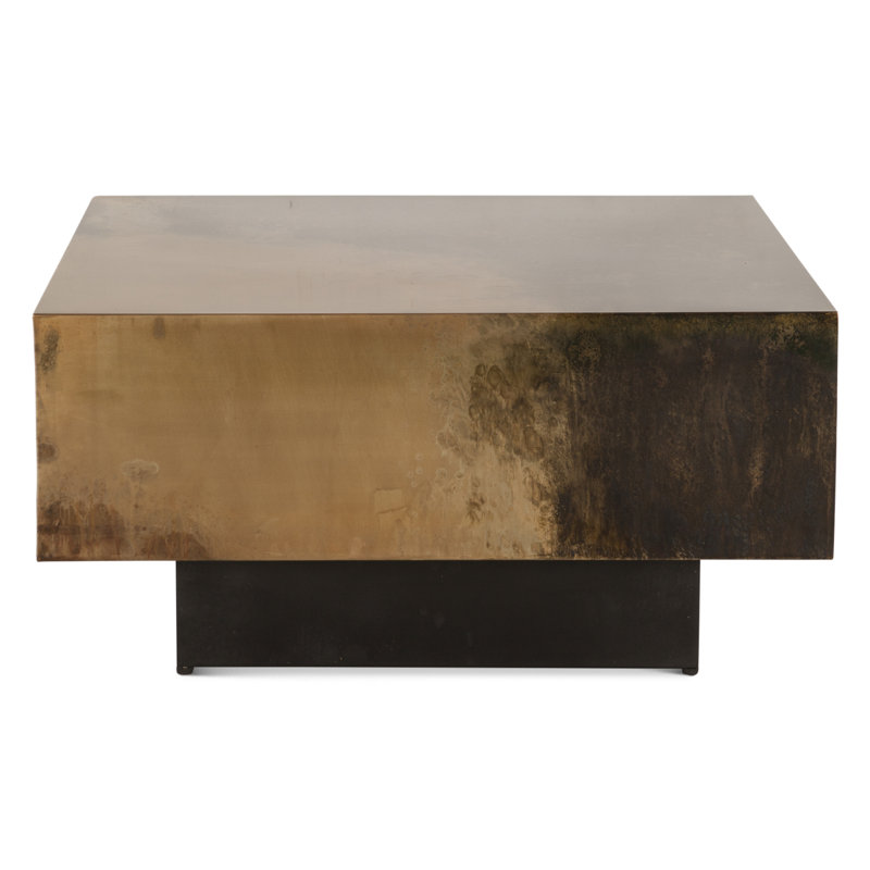 Orren Ellis Luler 35" Coffee Table In Oxidized Copper | Wayfair