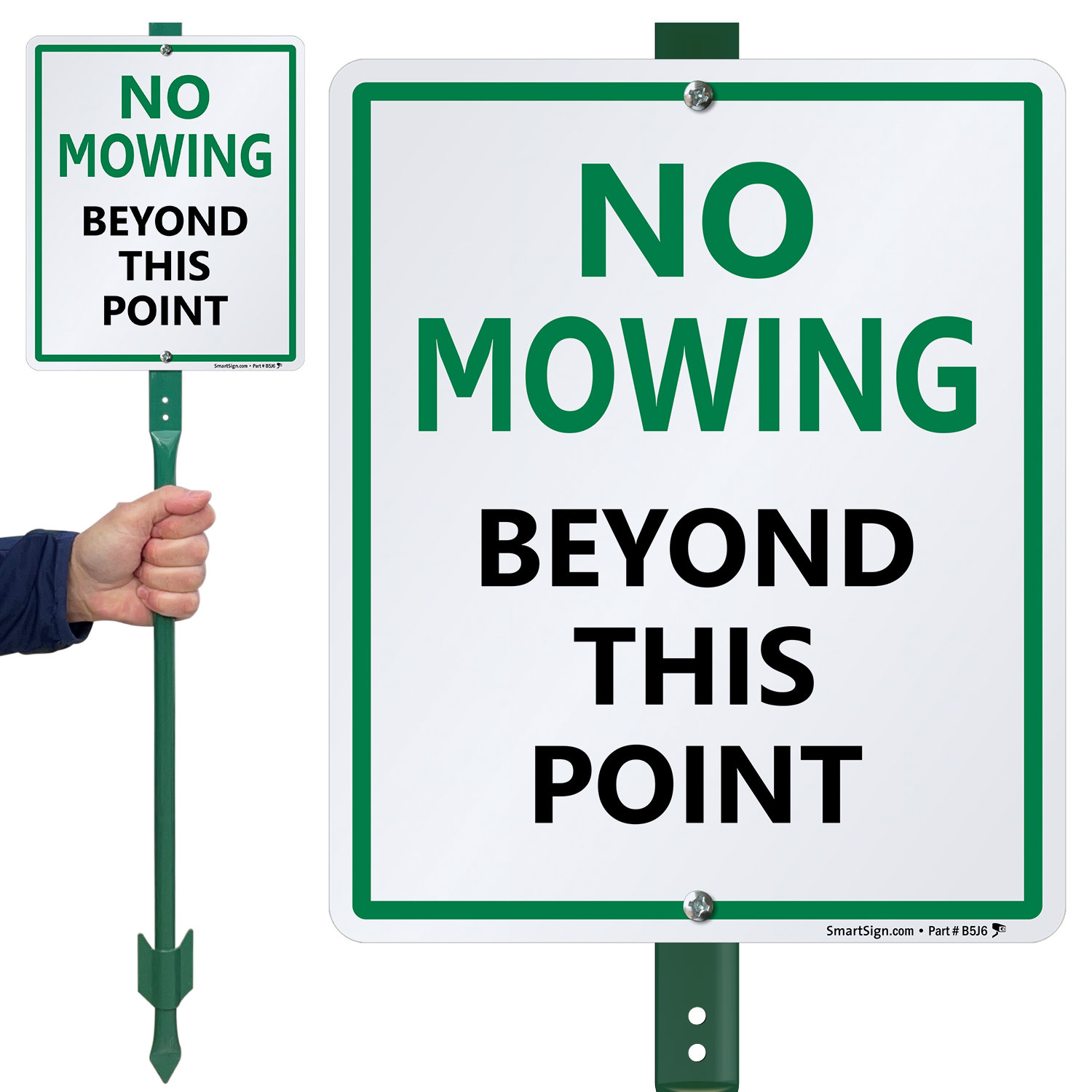 SmartSign No Mowing Beyond This Point Sign And Stake Kit - Wayfair Canada