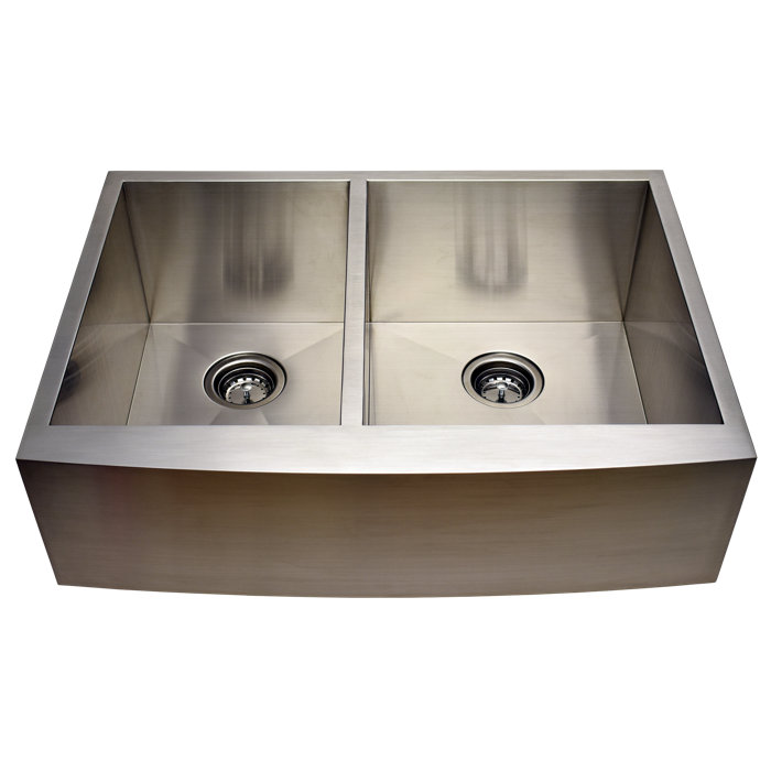 Alpha International 30'' L Farmhouse / Apron Double Bowl Stainless ...