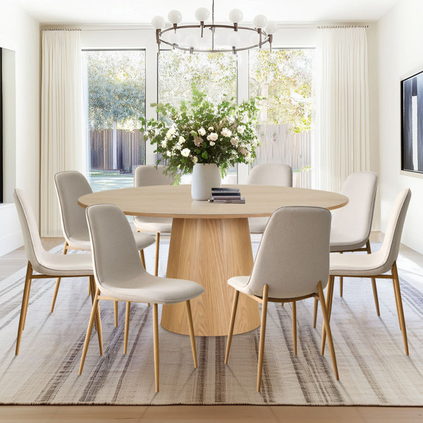 George Oliver 8 - Person Dining Table Sets With 60'' Round Table & 8 ...