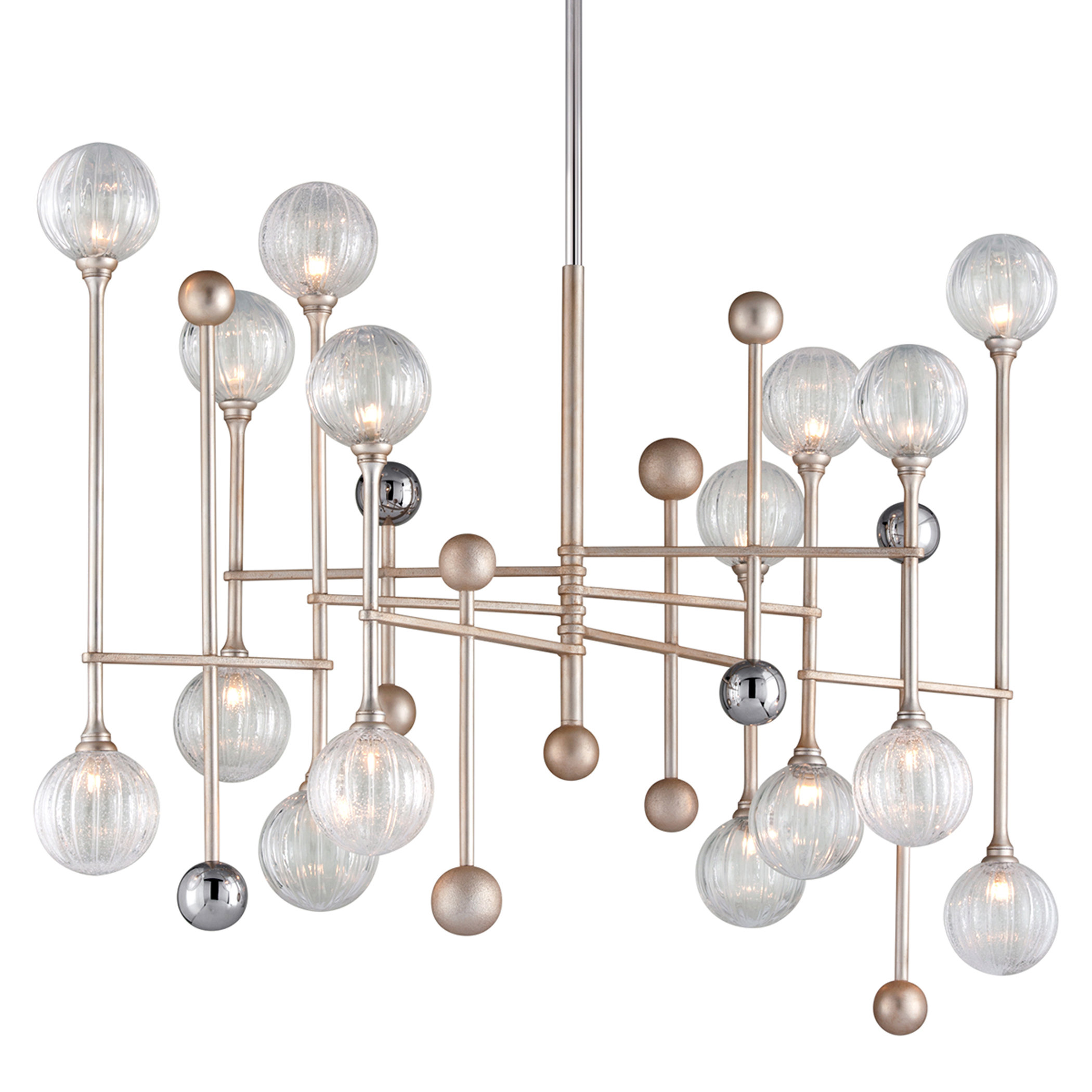 Corbett Lighting Majorette 16-Light Sputnik Modern Linear Chandelier ...