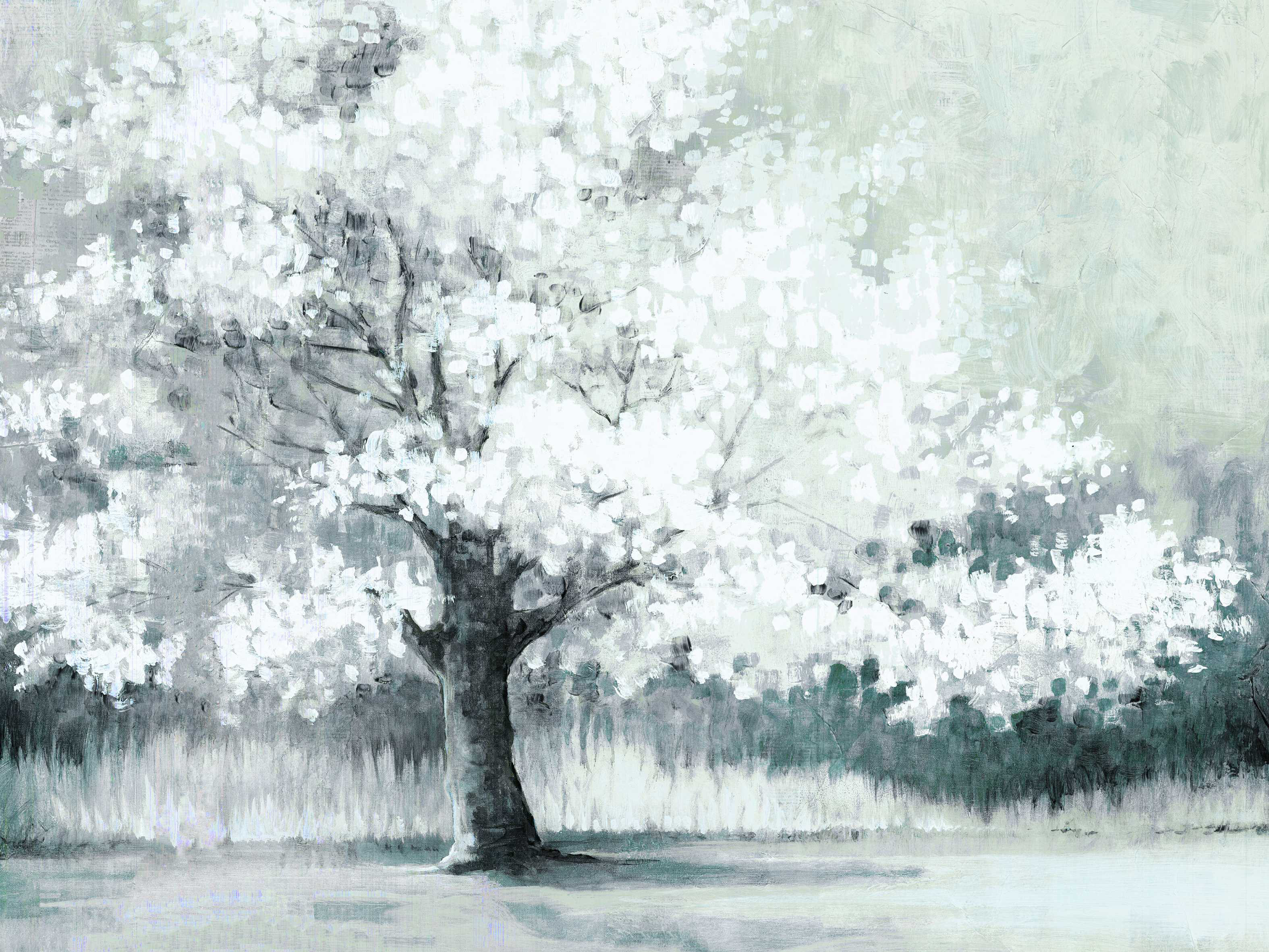 Winston Porter Snowy Blue Tree - Print - Wayfair Canada