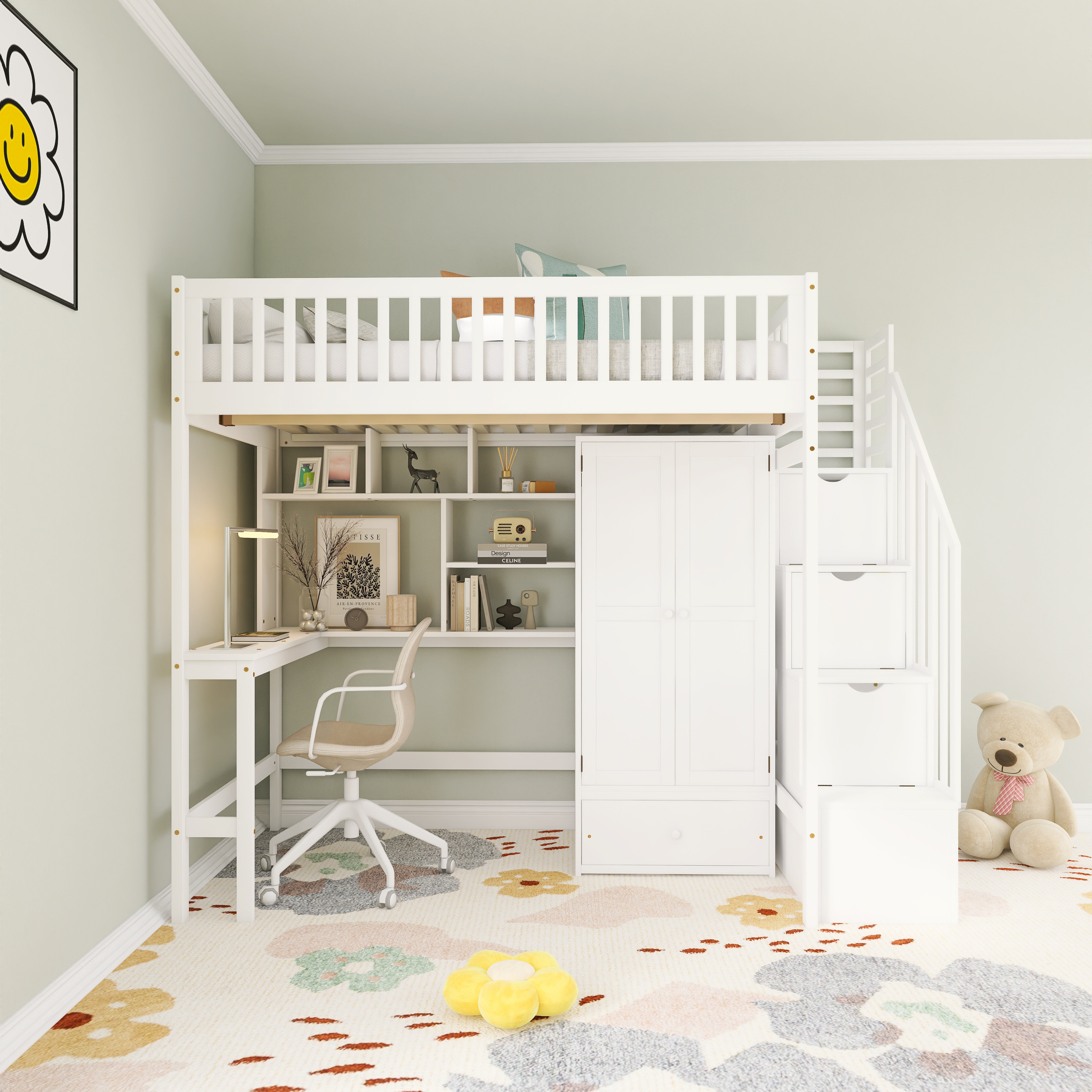 Harriet Bee Japera Slat Storage Bed | Wayfair