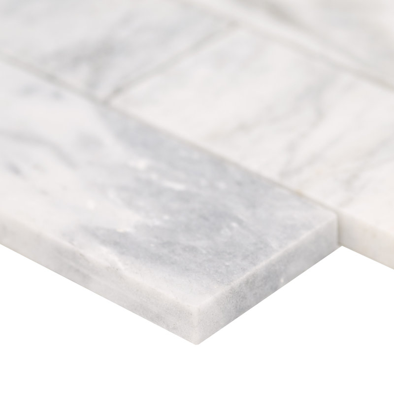 MSI Capri Blue 2" x 6" Subway Honed Marble Mosaic Tile | Wayfair