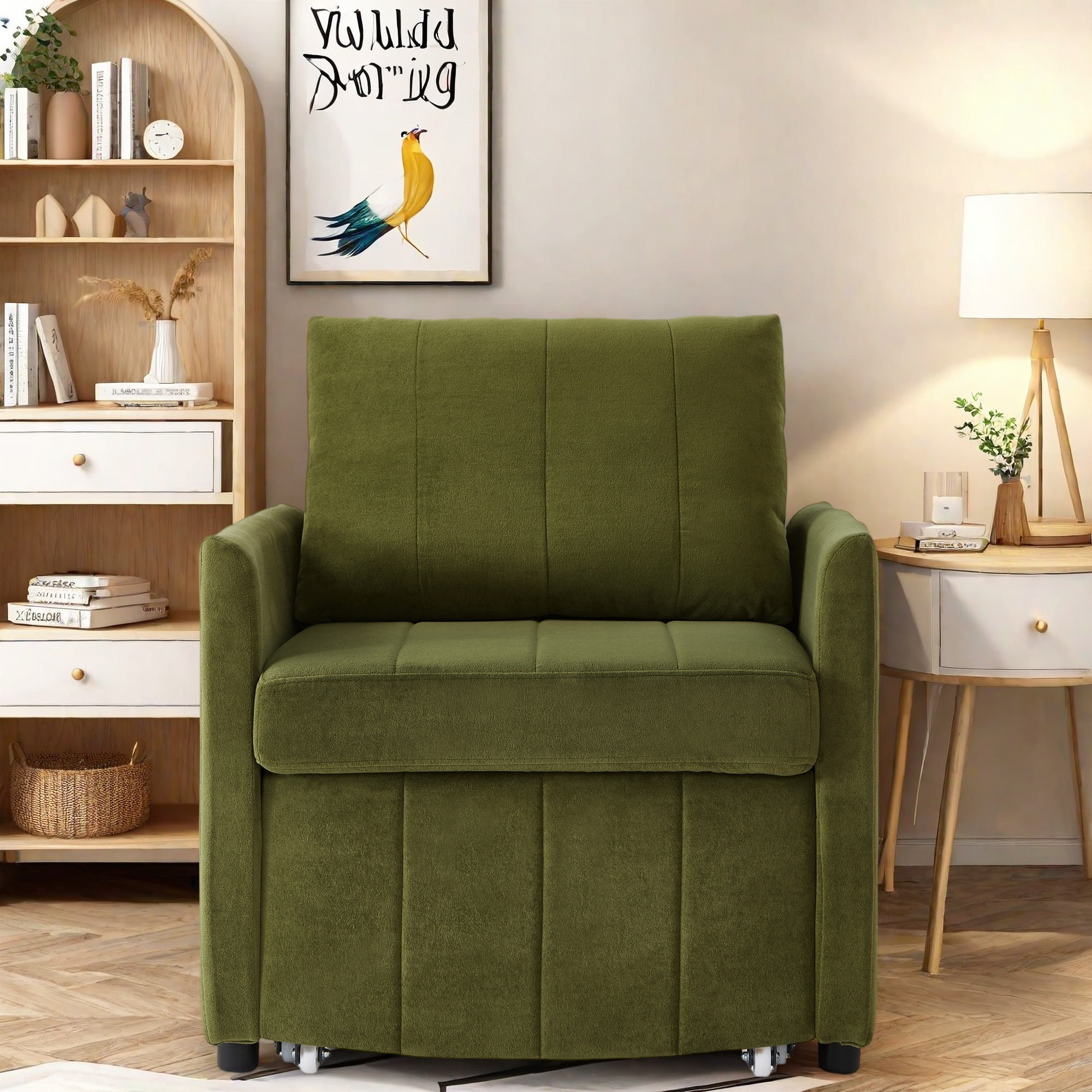 Latitude Run® Convertible 3-in-1 Sofa Bed Chair with 5 Recline ...