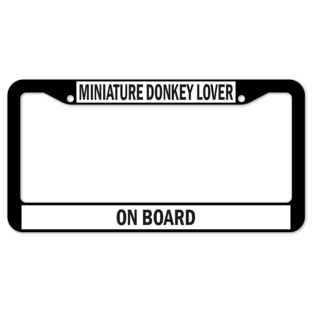 Signmission Miniature Donkey Lover On Board Plastic Licence Plate Frame ...