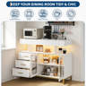 Mercer41 Modern White Sideboard Buffet Cabinet with Auto-Detector RGB ...