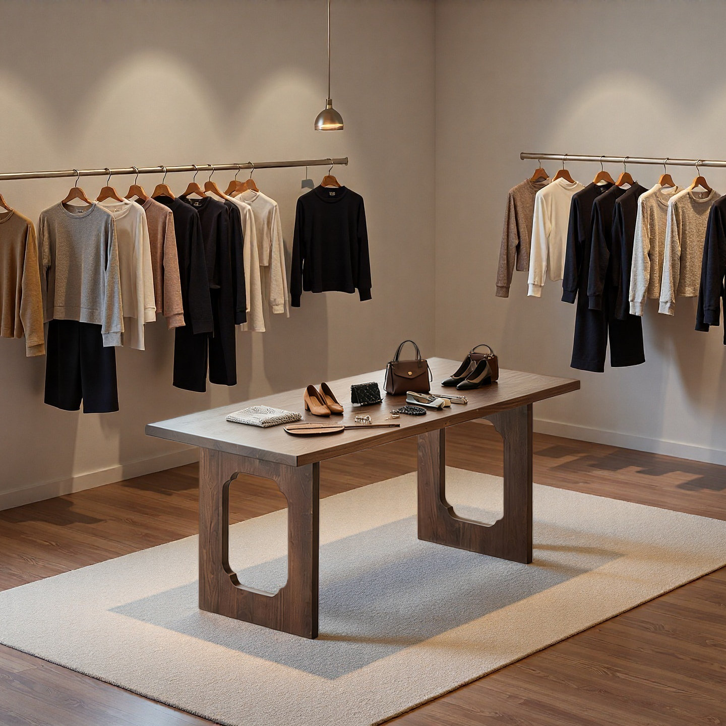 Orren Ellis Simple clothing store display table | Wayfair