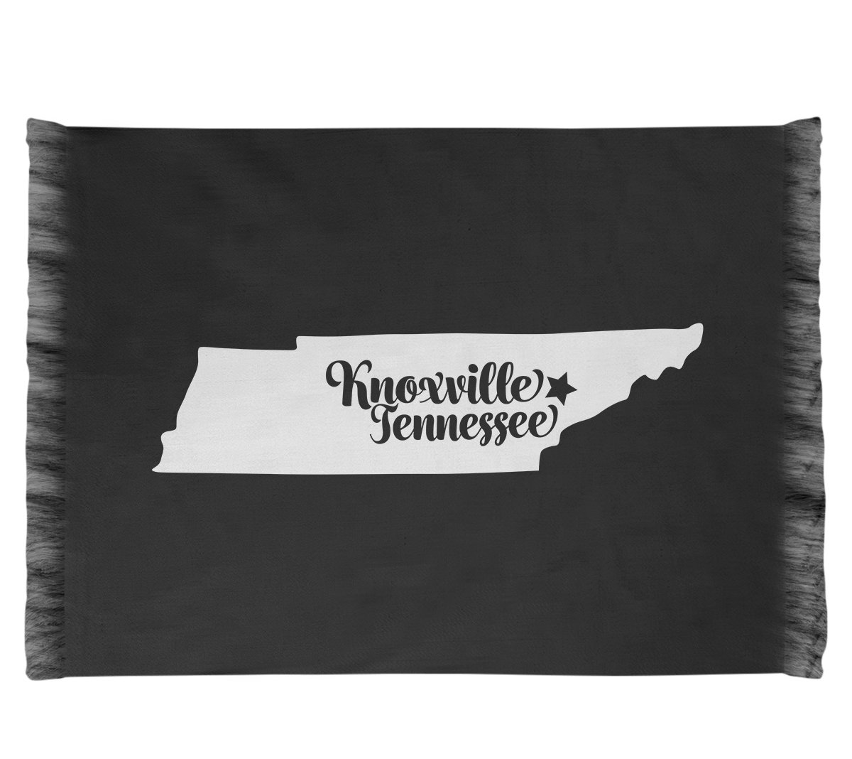 East Urban Home Knoxville Tennessee Black Area Rug | Wayfair