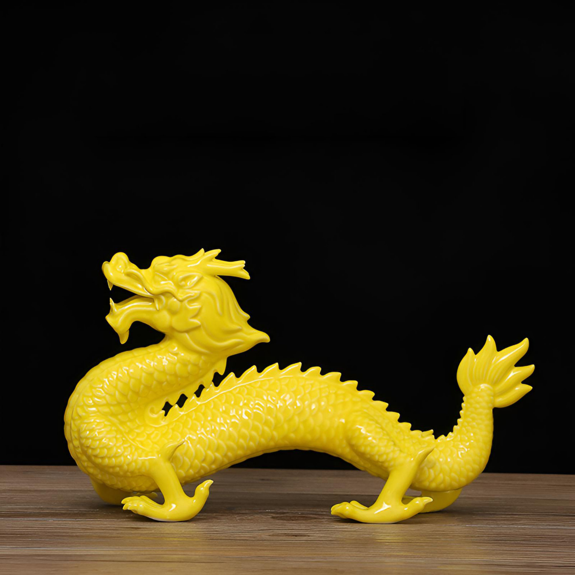 Bloomsbury Market Handcrafted Porcelain Dragon Sculpture – Auspicious ...