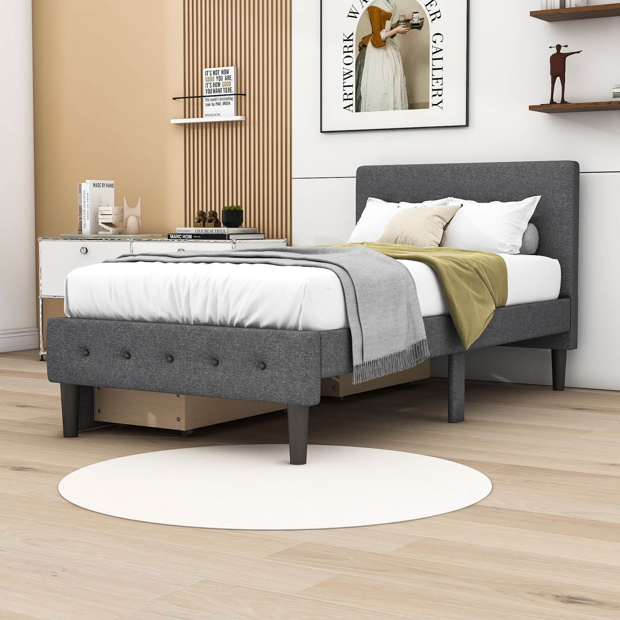 Winston Porter Orell Upholstered Platform Storage Bed | Wayfair