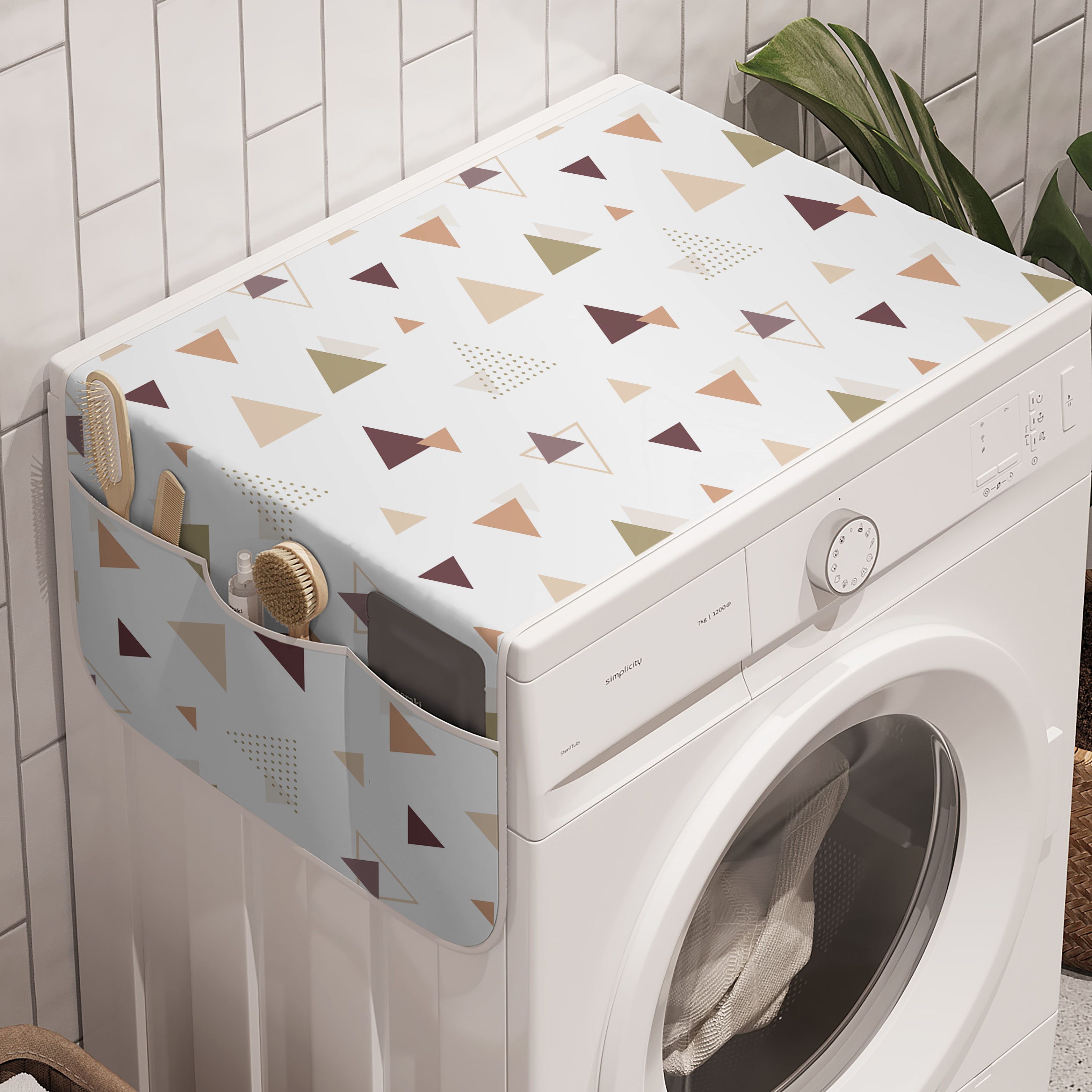 East Urban Home Geometric Washing Machine Organizer Pack of 2 47" x 18. ...