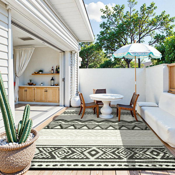 George Oliver Botho Outdoor Rug Patio Waterproof Reversible Camping ...