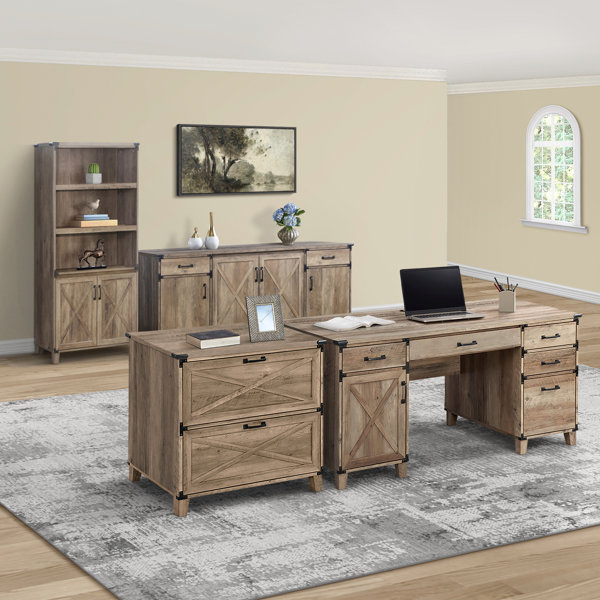 Laurel Foundry Modern Farmhouse® Coble 4 Piece Wood Executive Writing ...