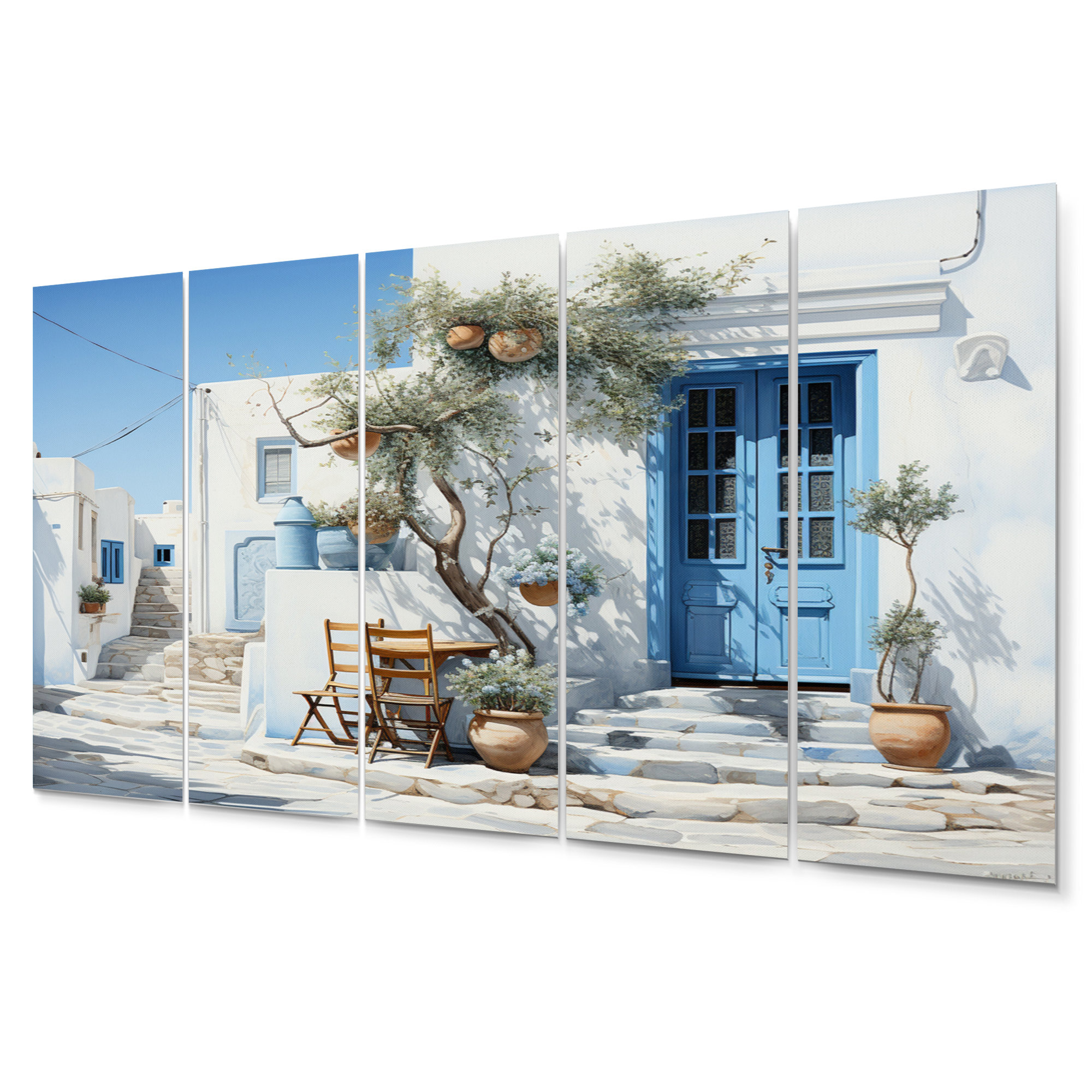 Design Art Greece Cycladic Harmony IV - Landscapes Metal Wall Art ...