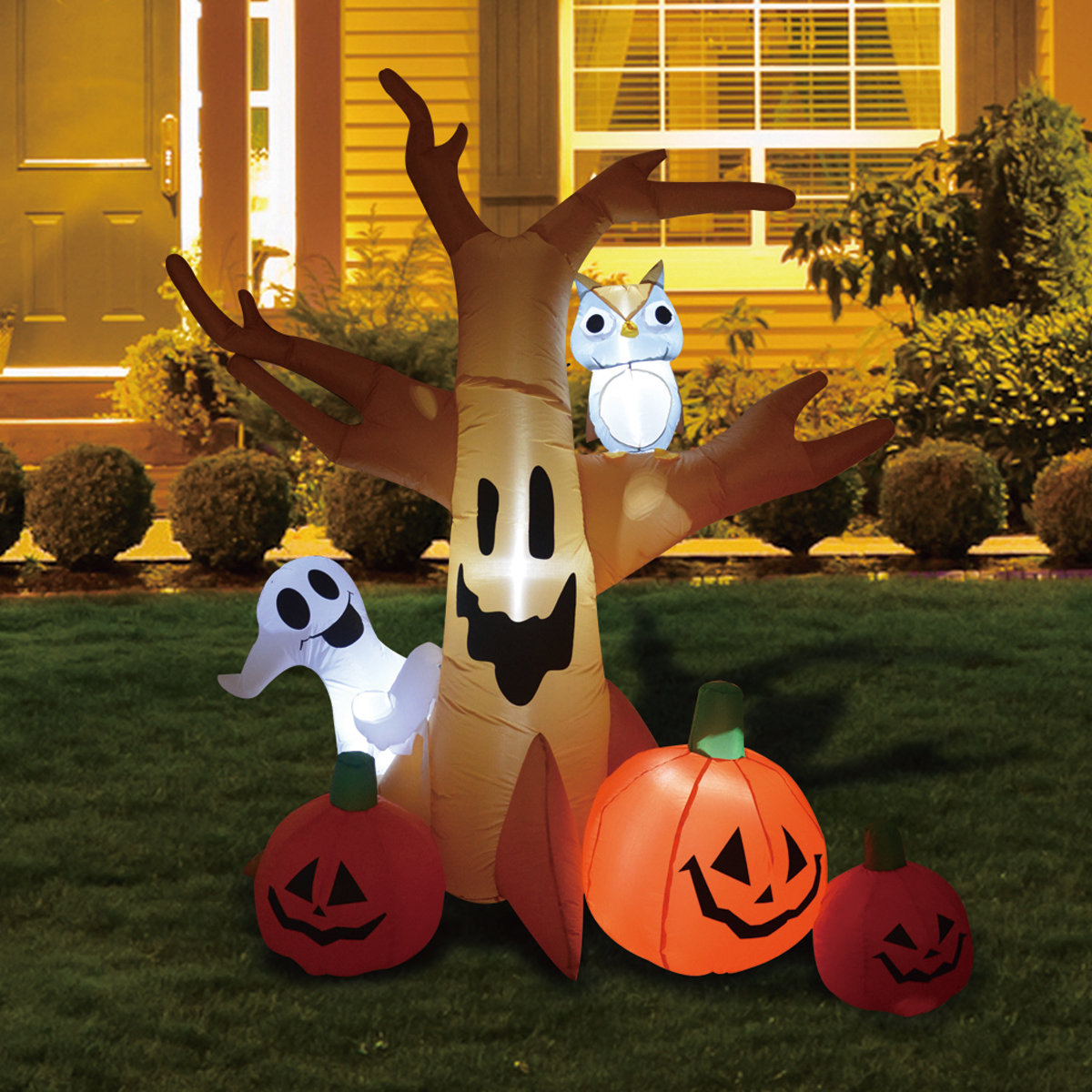 The Holiday Aisle® Halloween Inflatable 8 FT Inflatable Ghost Tree ...