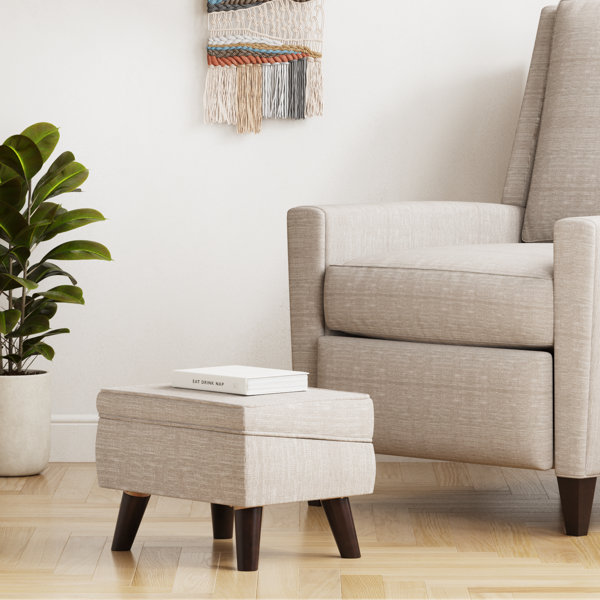 George Oliver 15.75" Wide Rectangle Storage Ottoman Stool, Entryway ...