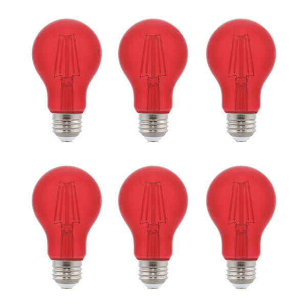 Westinghouse Lighting 4.5 Watt (40 Watt Equivalent) Red A19 Filament ...