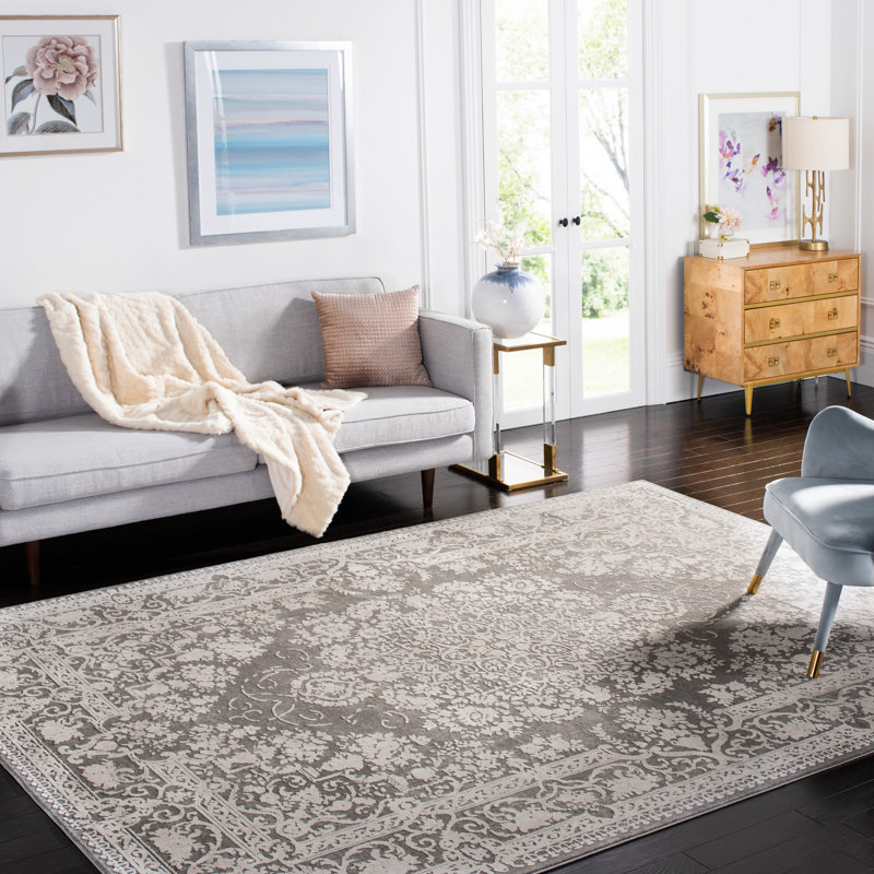 Laurel Foundry Modern Farmhouse Calidia Oriental Dark Gray/Cream Rug ...