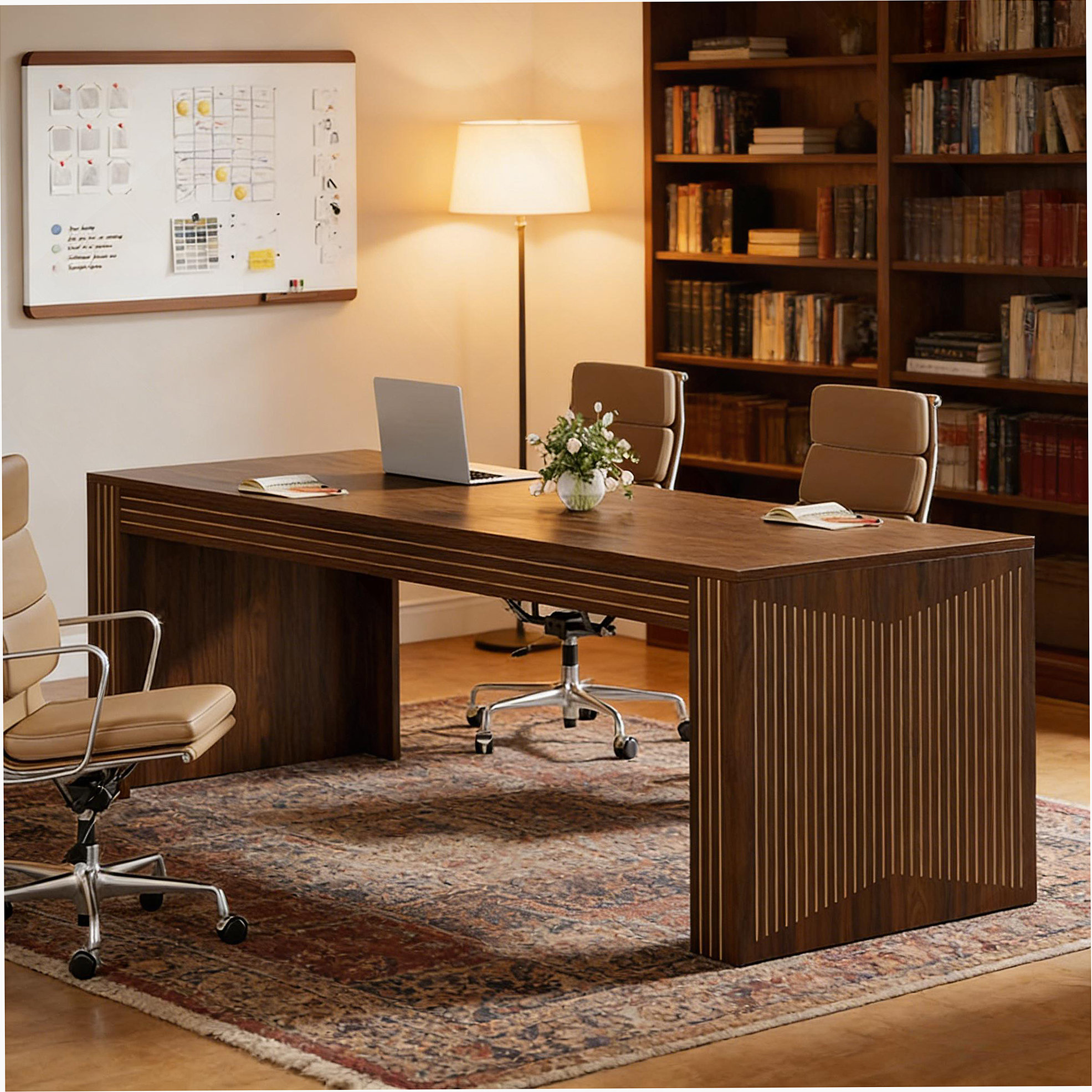 17 Stories Minimalist Design Executive Desk,Computer Desk,Stylish ...
