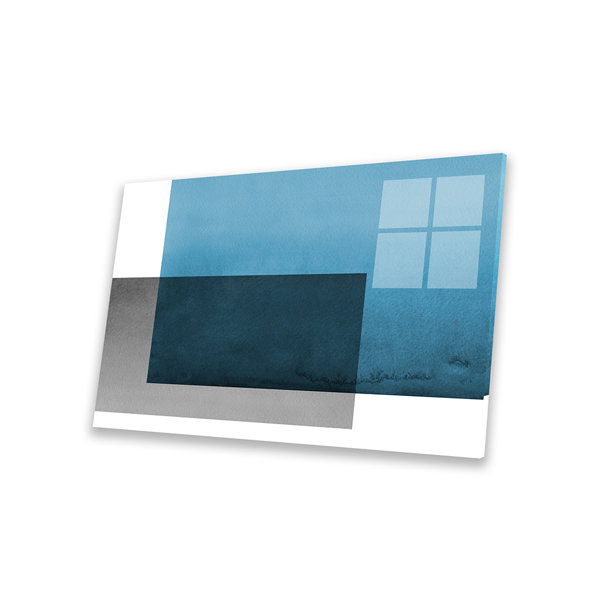 Latitude Run® " Colorblock Blue Grey " by Maisey on Plastic / Acrylic ...