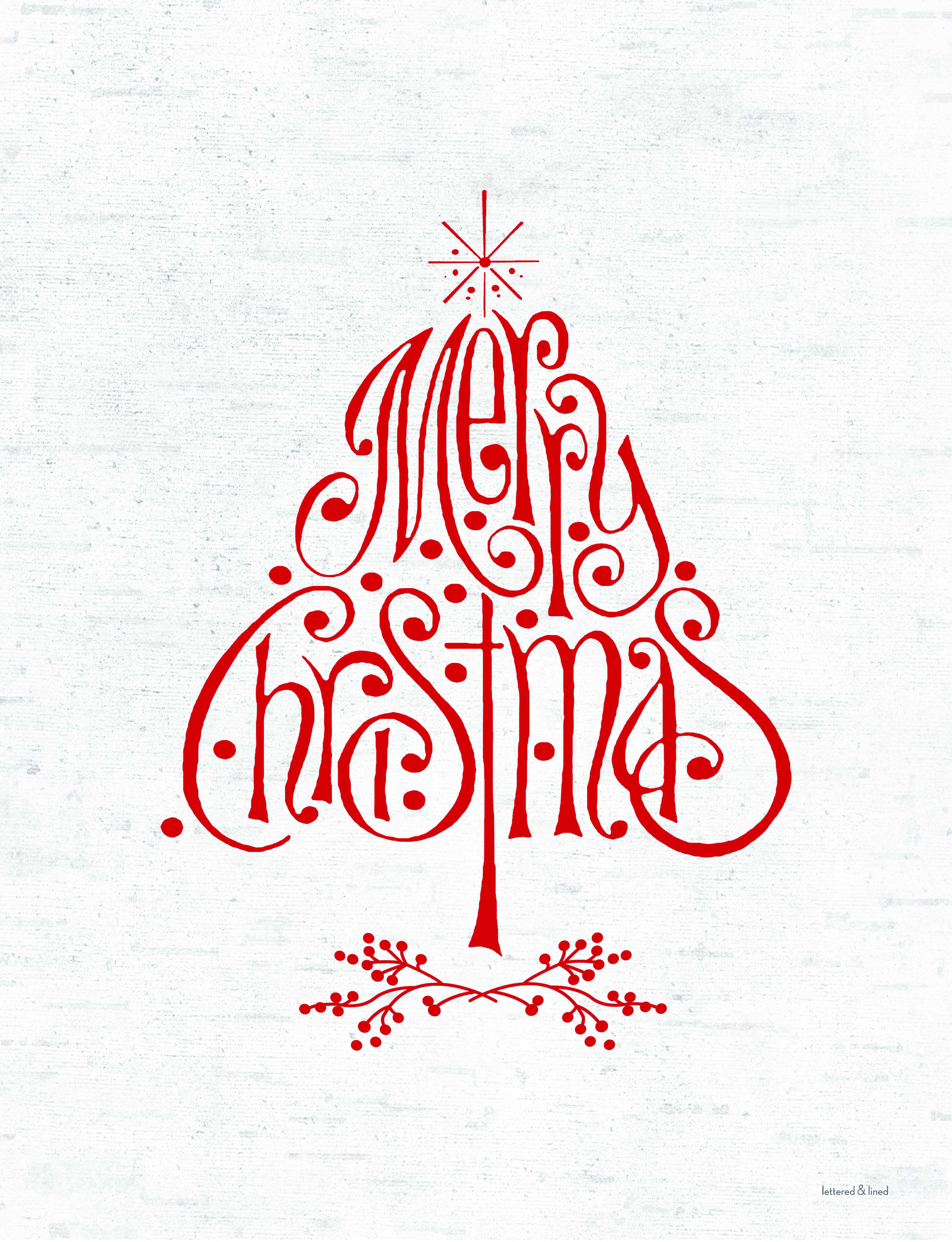 The Holiday Aisle® Merry Christmas Tree - Print on Canvas | Wayfair