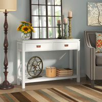 White Wood Console Tables You'll Love | Wayfair