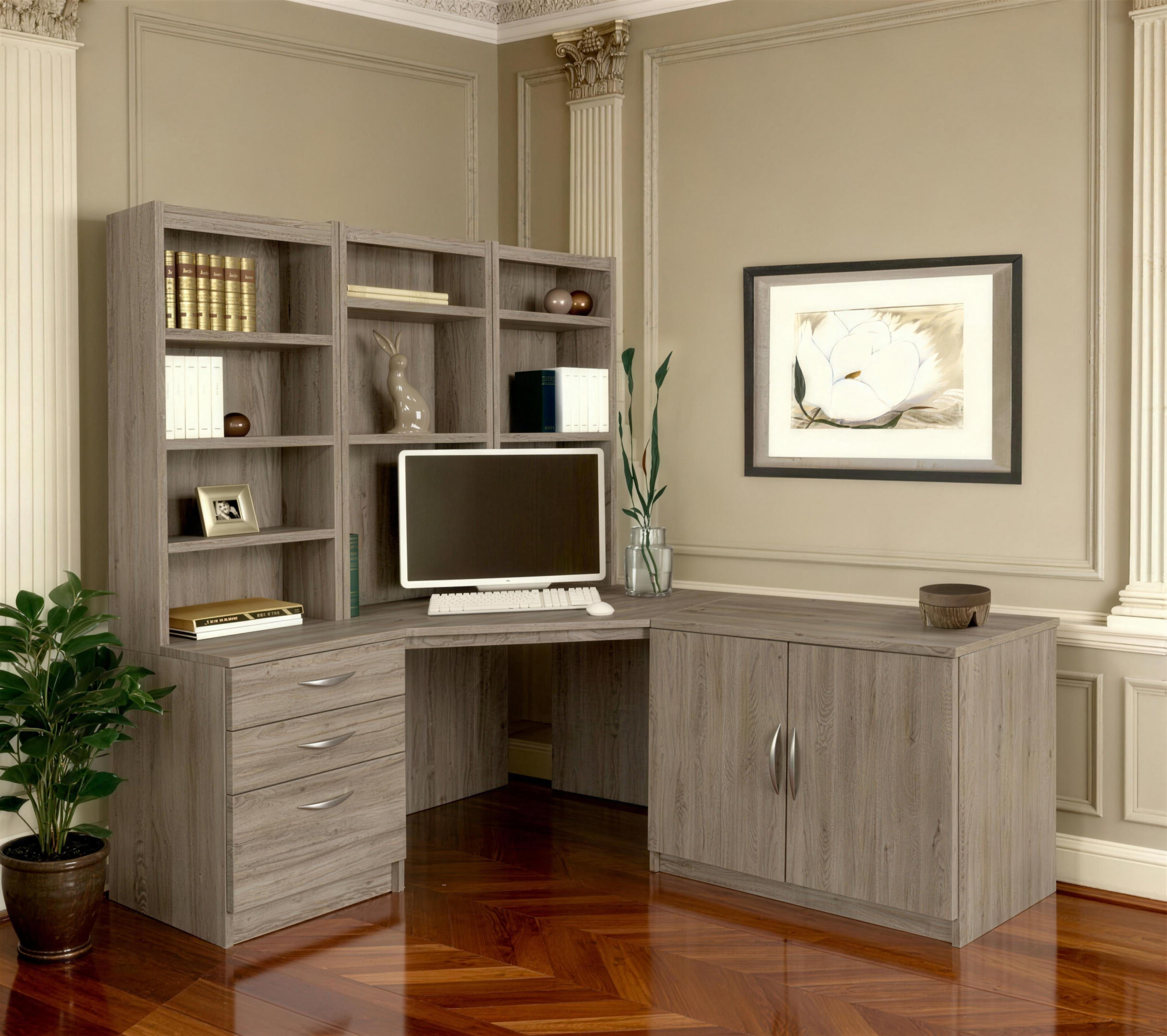 Ebern Designs Brelynn 5 Piece L-Shape Computer Desk Office Set with ...