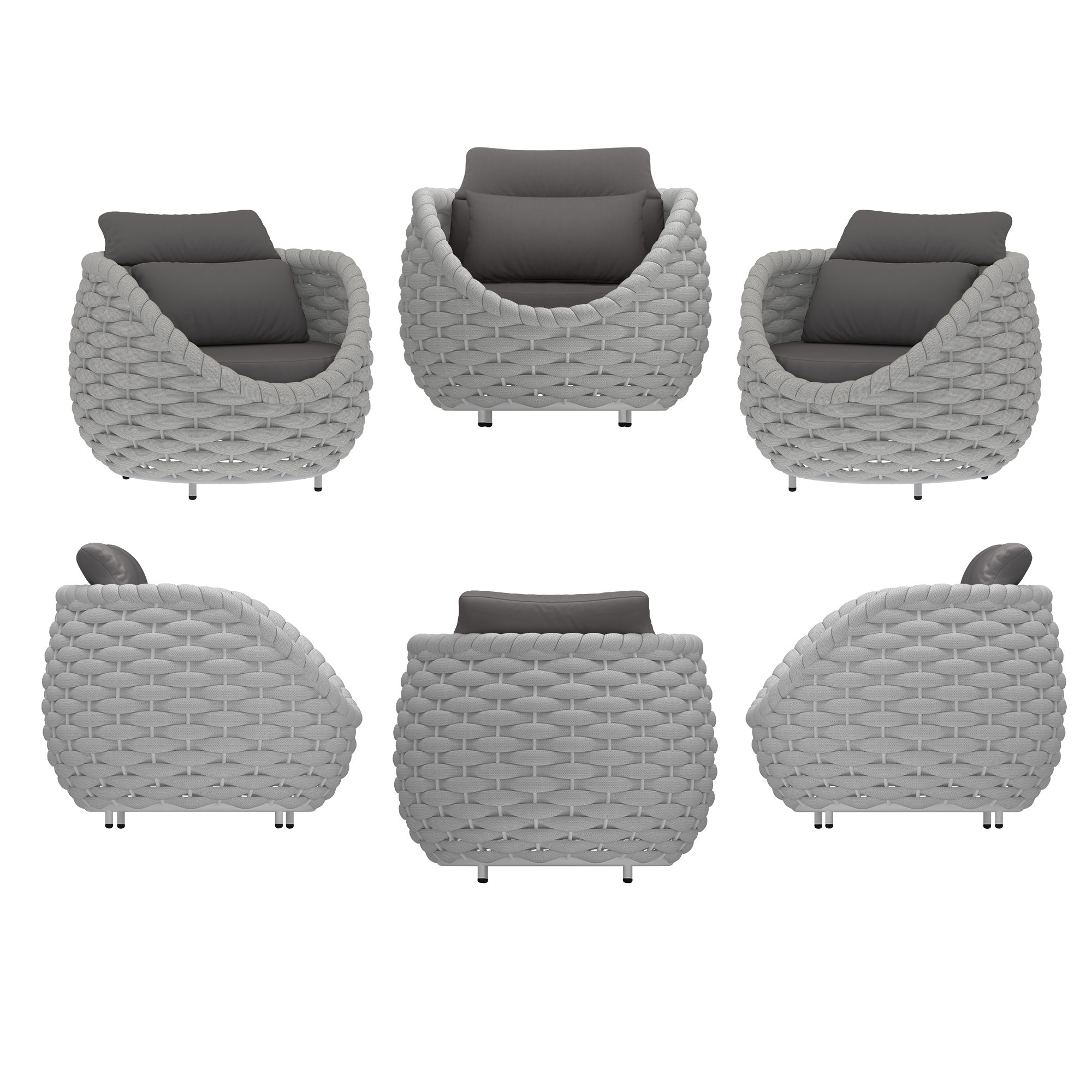 Ebern Designs Crisla 6 - Person Outdoor Seating Group with Cushions ...
