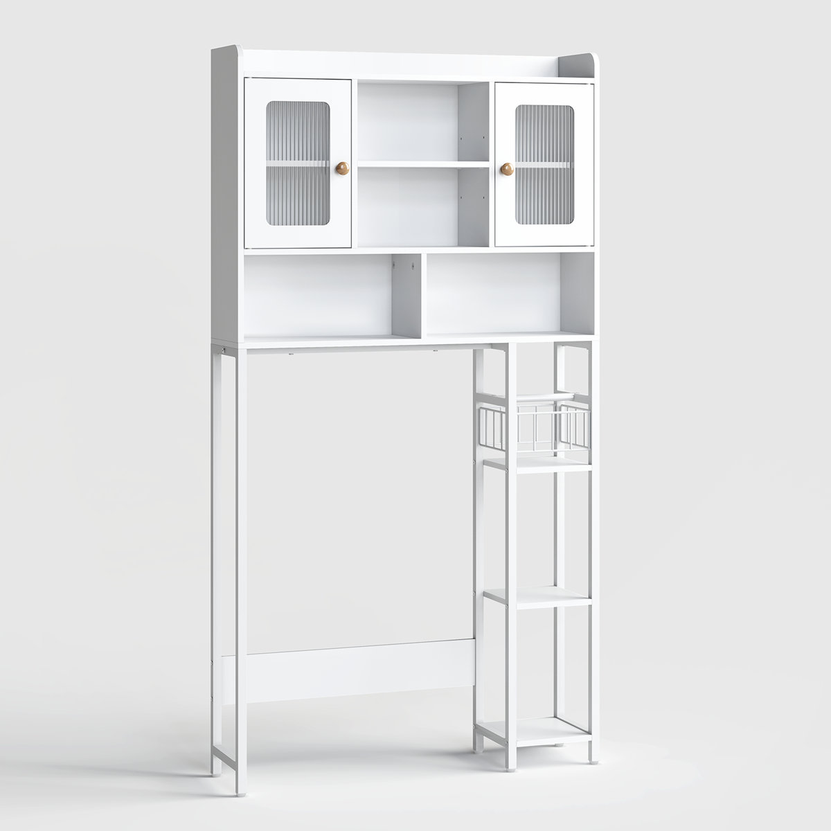 Latitude Run® Over The Toilet Storage Cabinet With Visualized Doors And ...