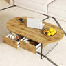 Wrought Studio™ Coffee Table With Double Drawers. The Board Surface Is ...
