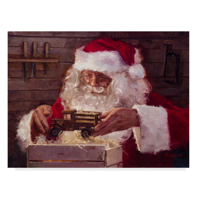 The Holiday Aisle® Santas Workshop Inspection On Canvas by Meadowpaint ...