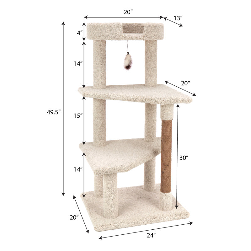 Ware Pet Products 50'' H Kitty-Quick Cat Tree & Reviews | Wayfair