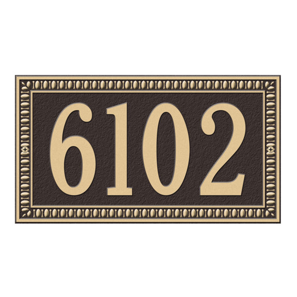 Egg and Dart 1-Line Wall Address Plaque & Reviews | Birch Lane