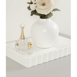 AllModern Cardella Fluted Rectangle Serving Tray & Reviews | Wayfair