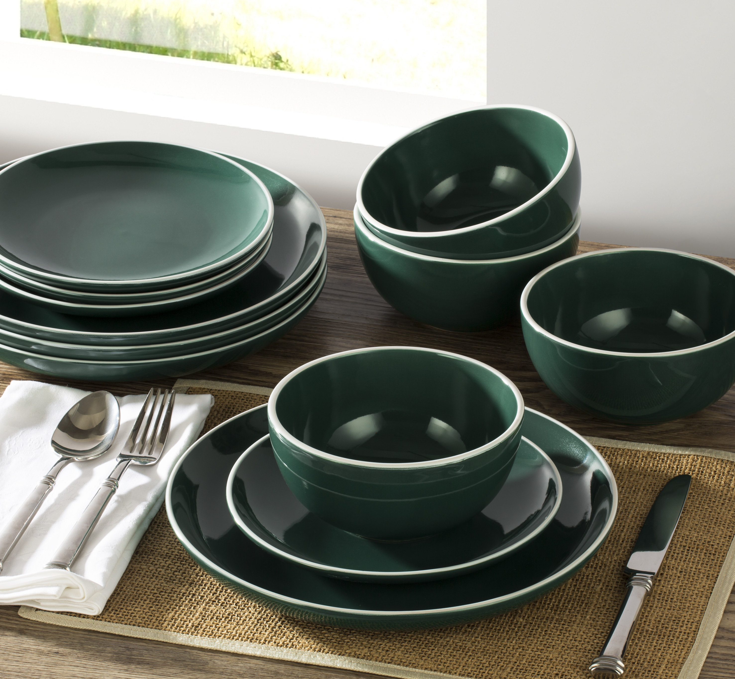 Waterside Bubble Gum 12 Piece Dinnerware Set, Service for 4 & Reviews ...