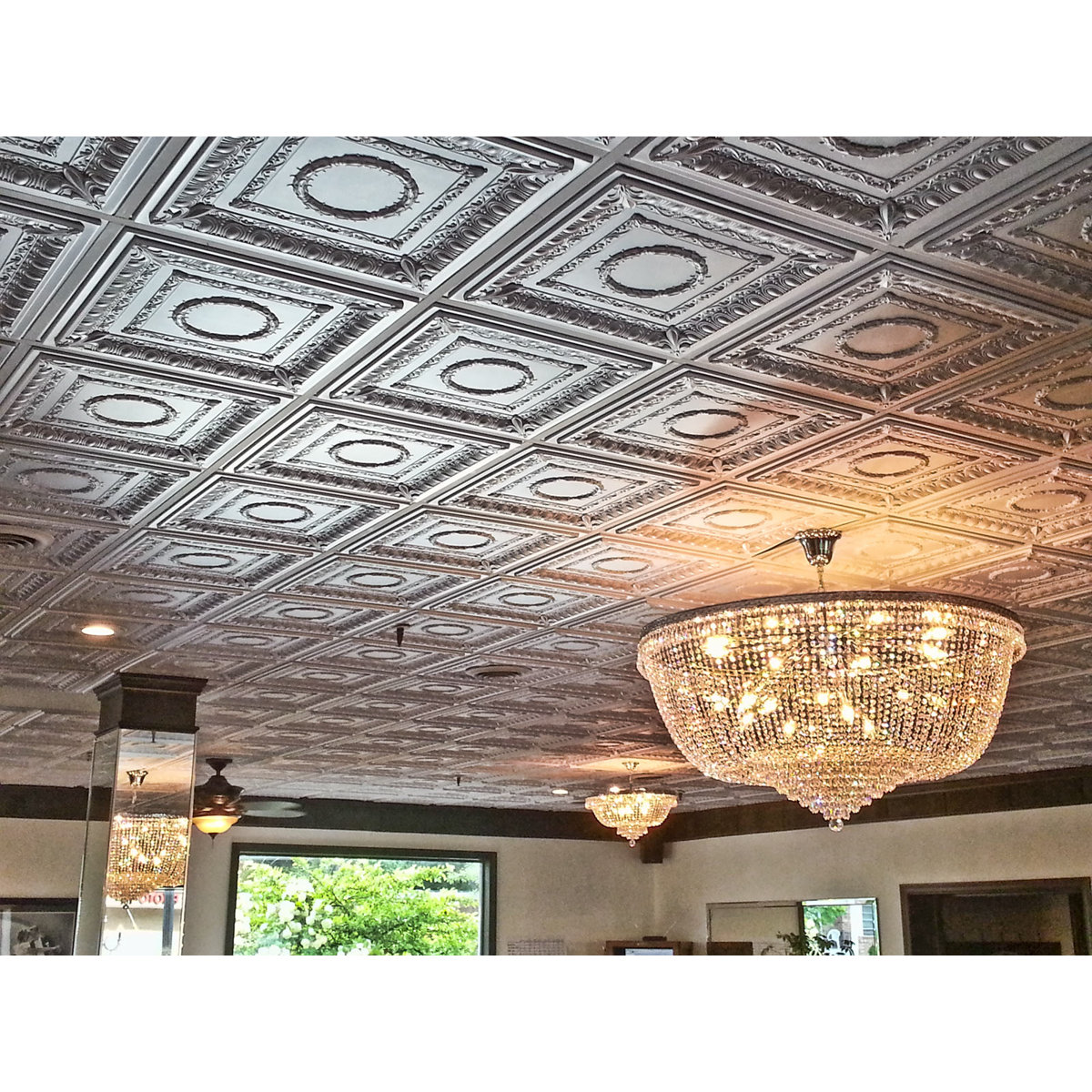uDecor Royal 1.98 ft. x 1.98 ft. Drop-in or Glue-Up Vinyl Ceiling Tile ...