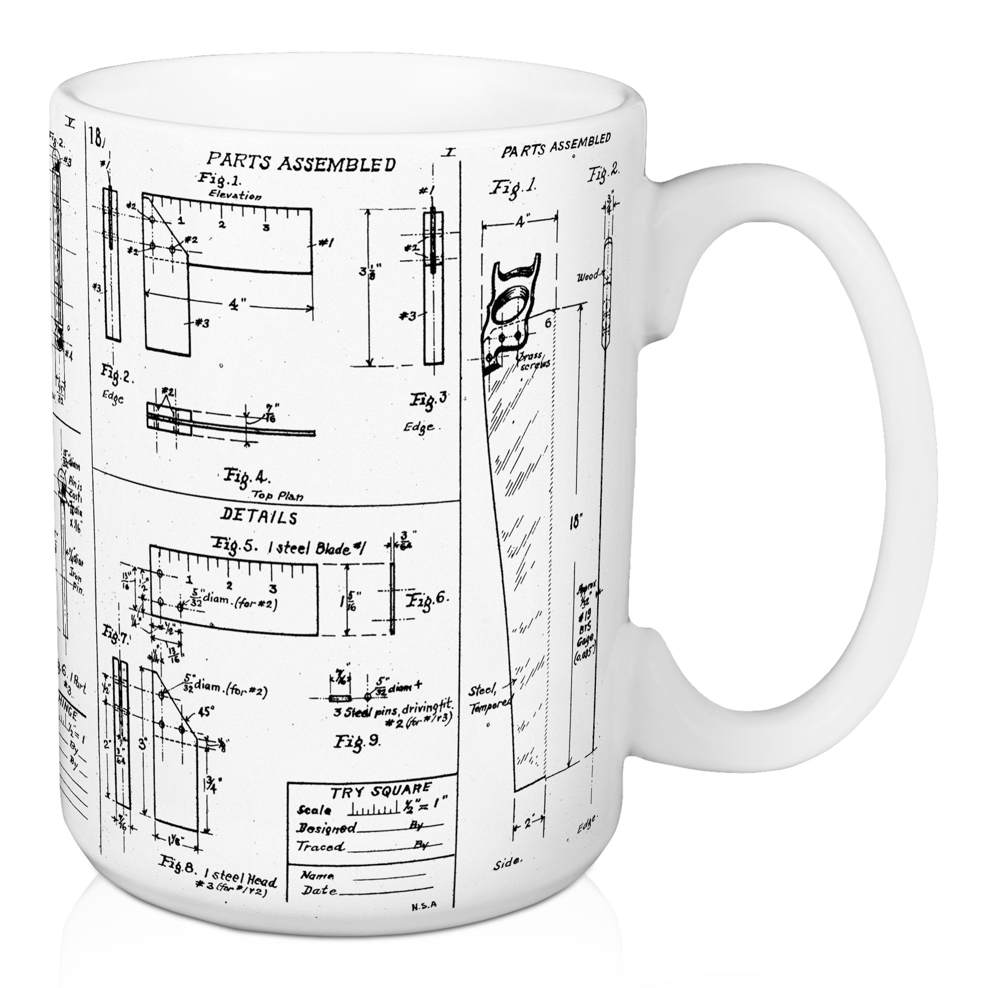 Williston Forge Mcduffy Blueprint Coffee Mug | Wayfair