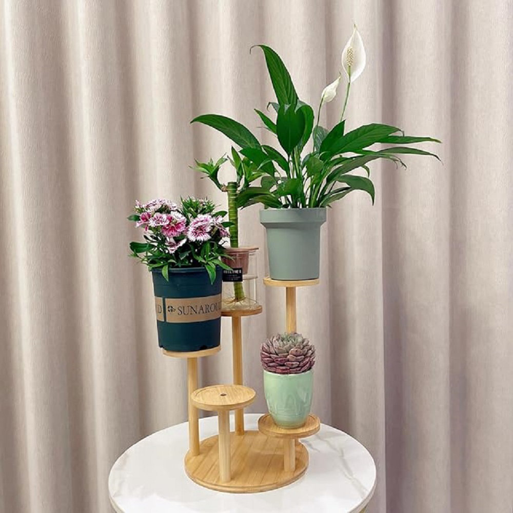 Union Rustic 5 Tiered Tabletop Plant Stand Indoor Small Windowsill ...