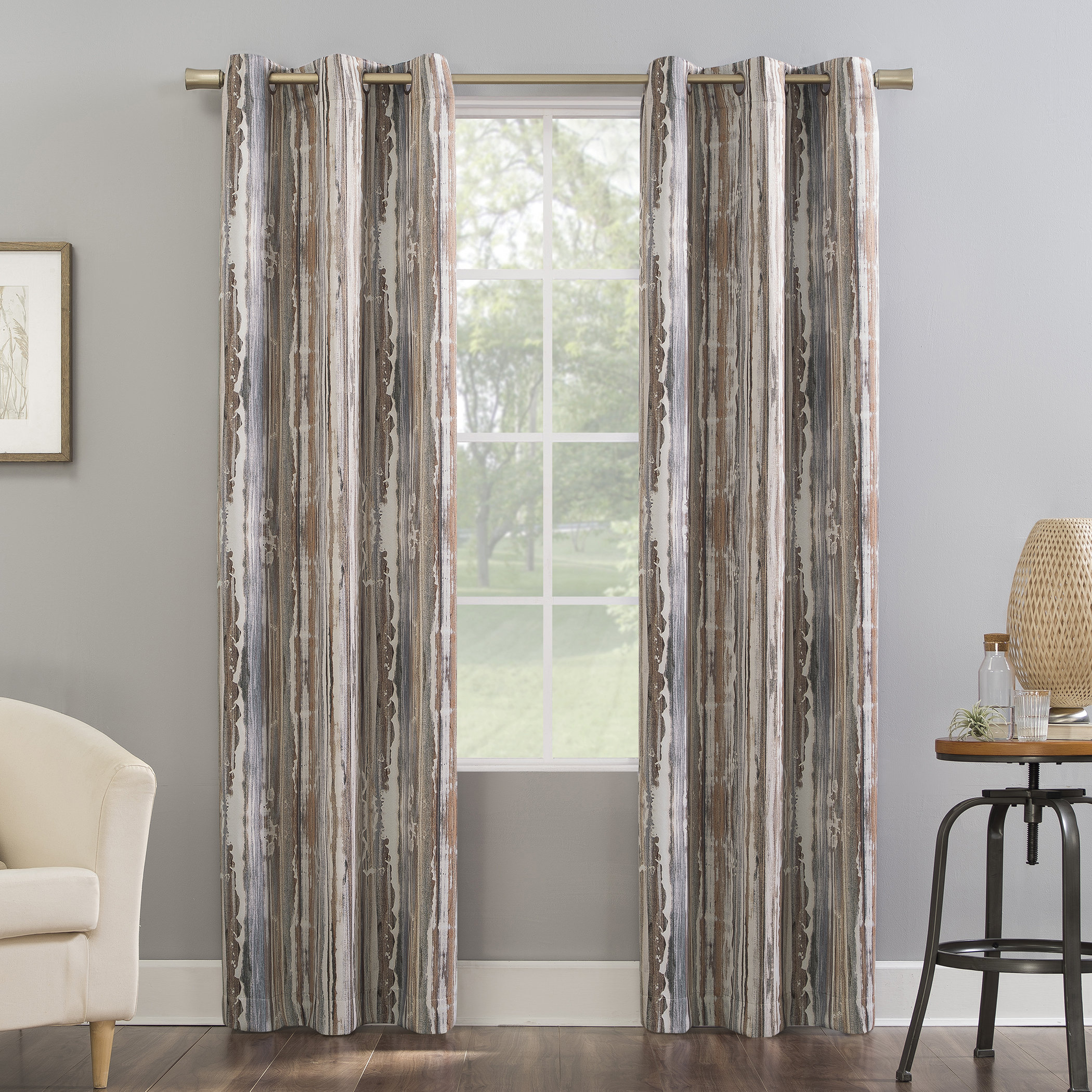 Sun Zero Allegory Abstract Painting Blackout Grommet Curtain Panel ...