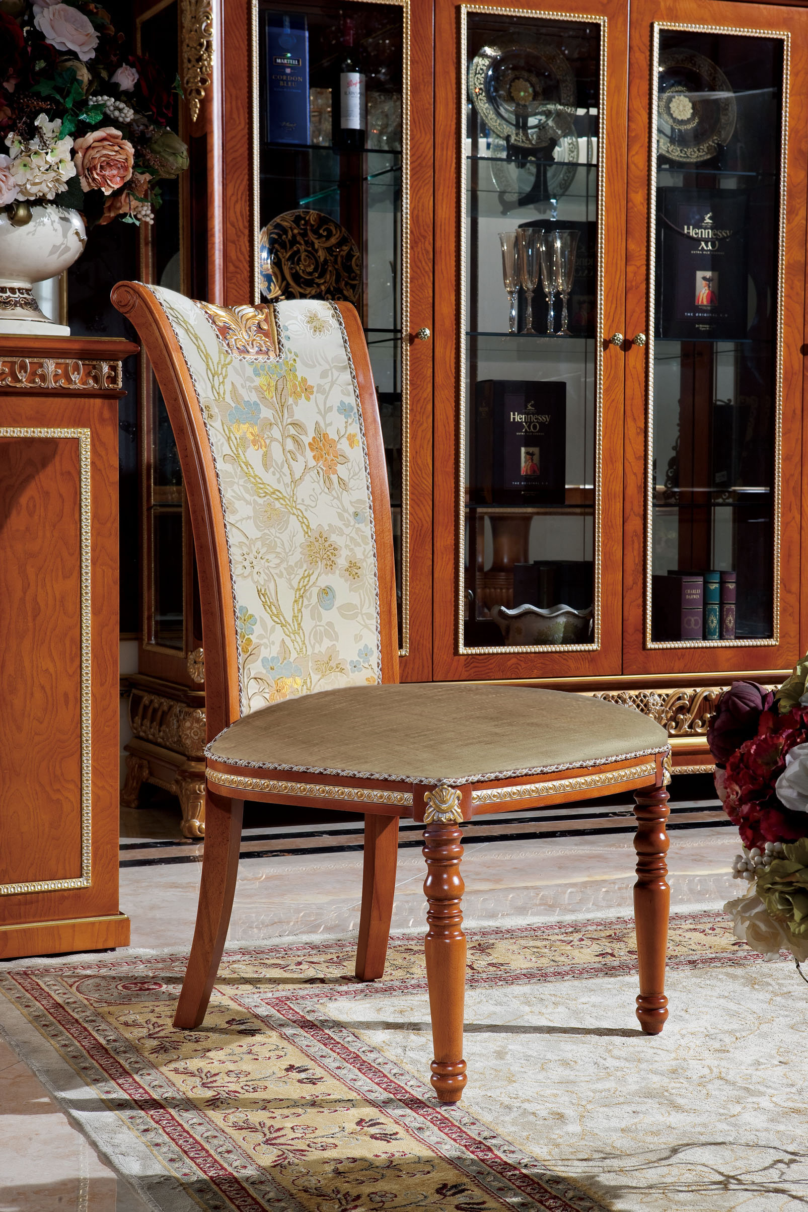 Infinity Furniture Import Narcissus Leather Side Chair in Brown | Wayfair