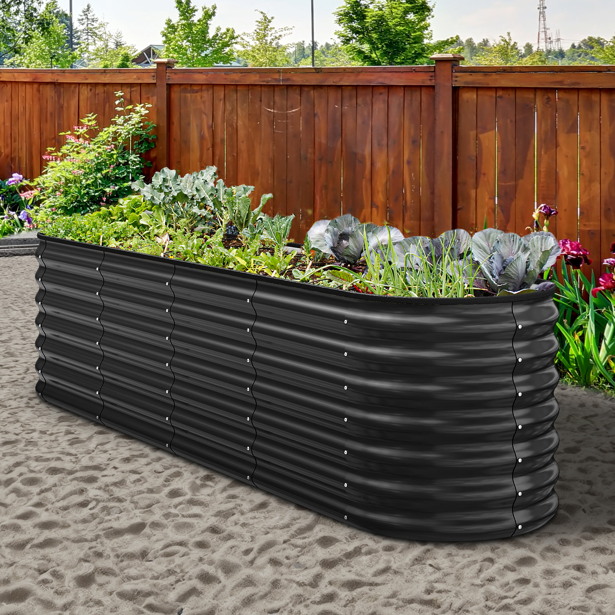 Wade Logan Beyhan Metal Raised Garden Bed & Reviews | Wayfair