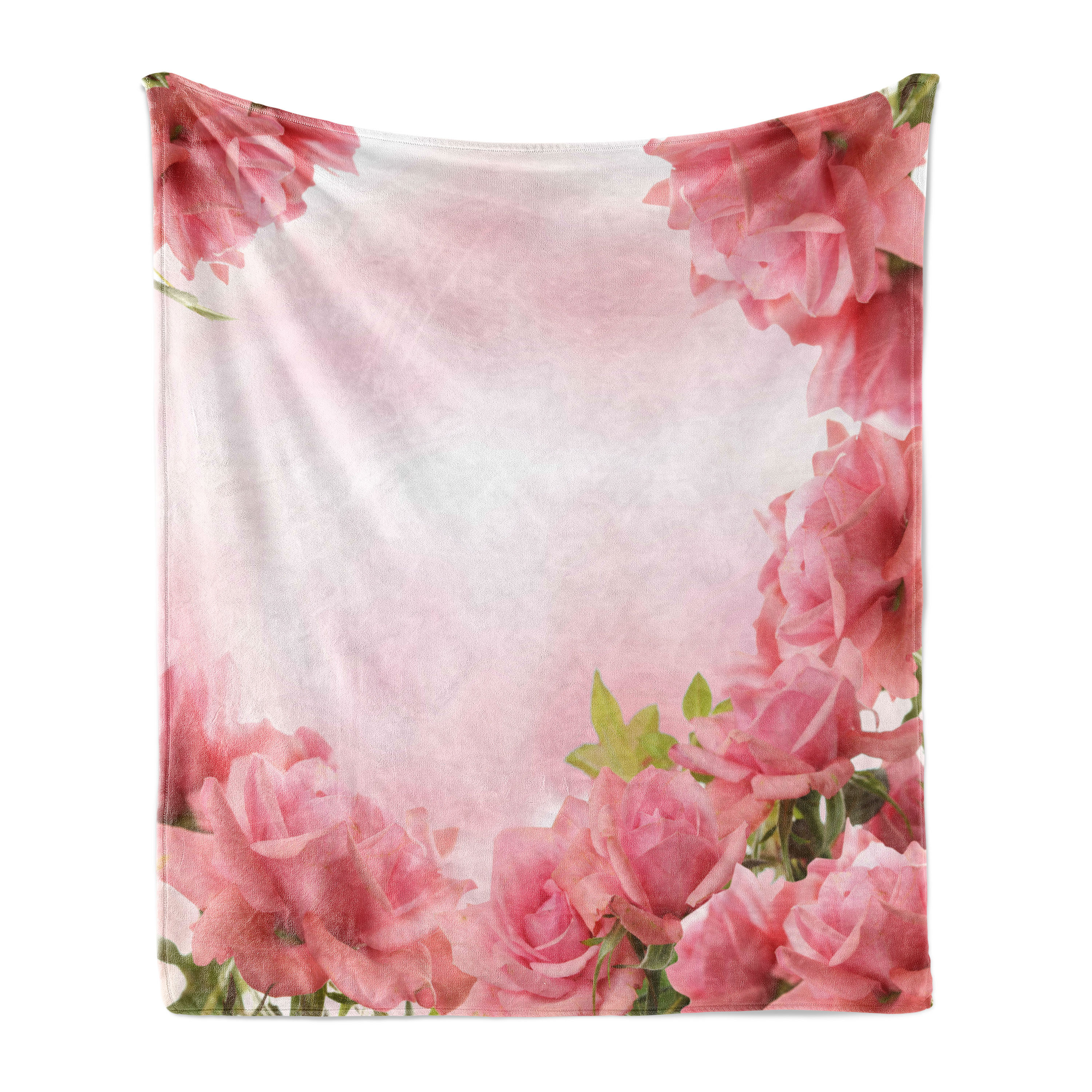 Ambesonne Valentine Fleece Throw Blanket Romantic Roses Bridal | Wayfair